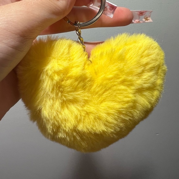 Accessories | Yellow Fuzzy Keychain | Poshmark